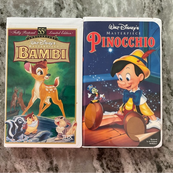 Disney | Toys | Walt Disney Vhs Tapes Bambi And Pinocchio | Poshmark